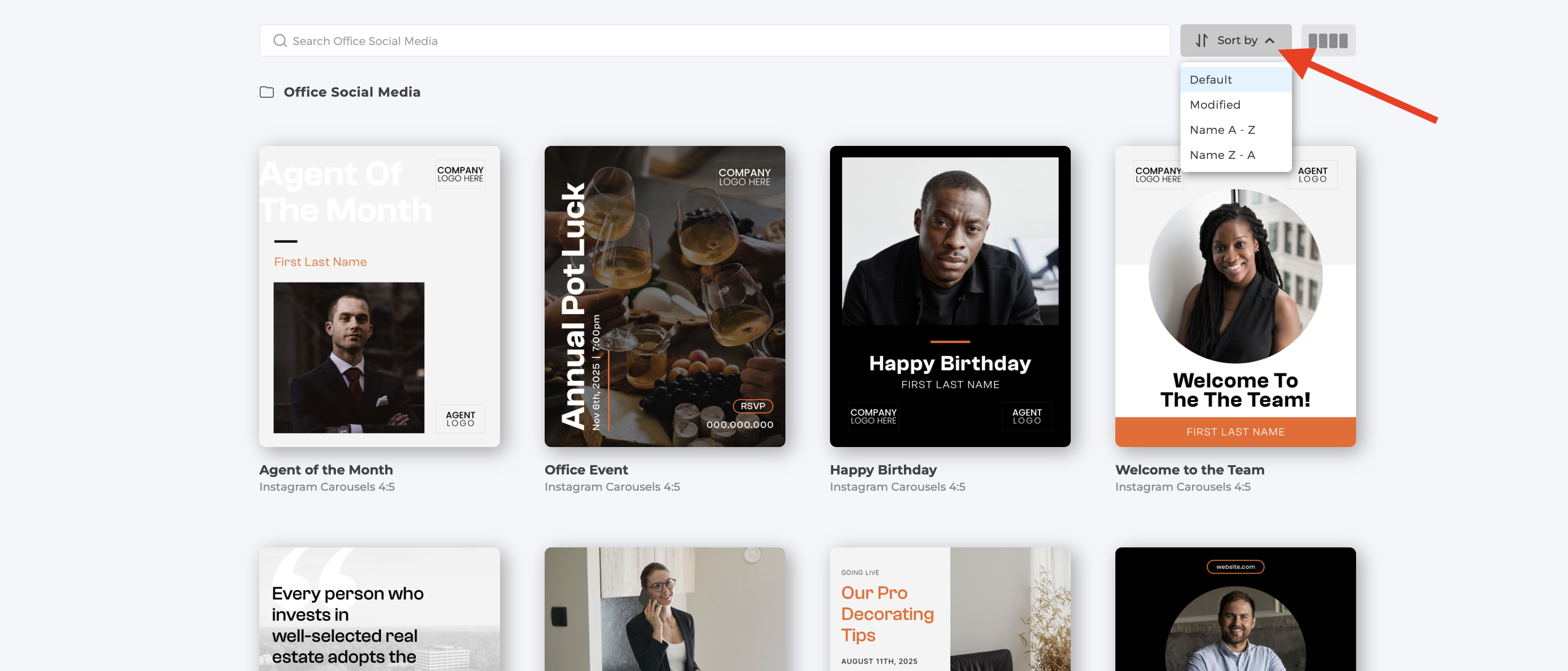 Sorting Dashboard Designs